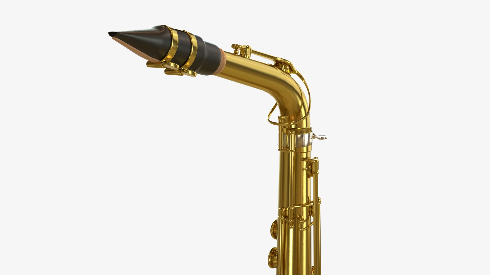 3D Saxophone Four Types Of Materials Brass Copper Black And Silver ...
