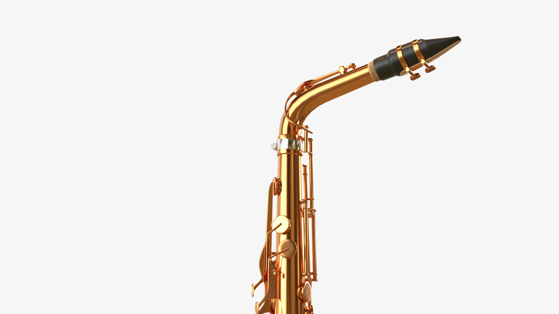 3D Saxophone Four Types Of Materials Brass Copper Black And Silver ...