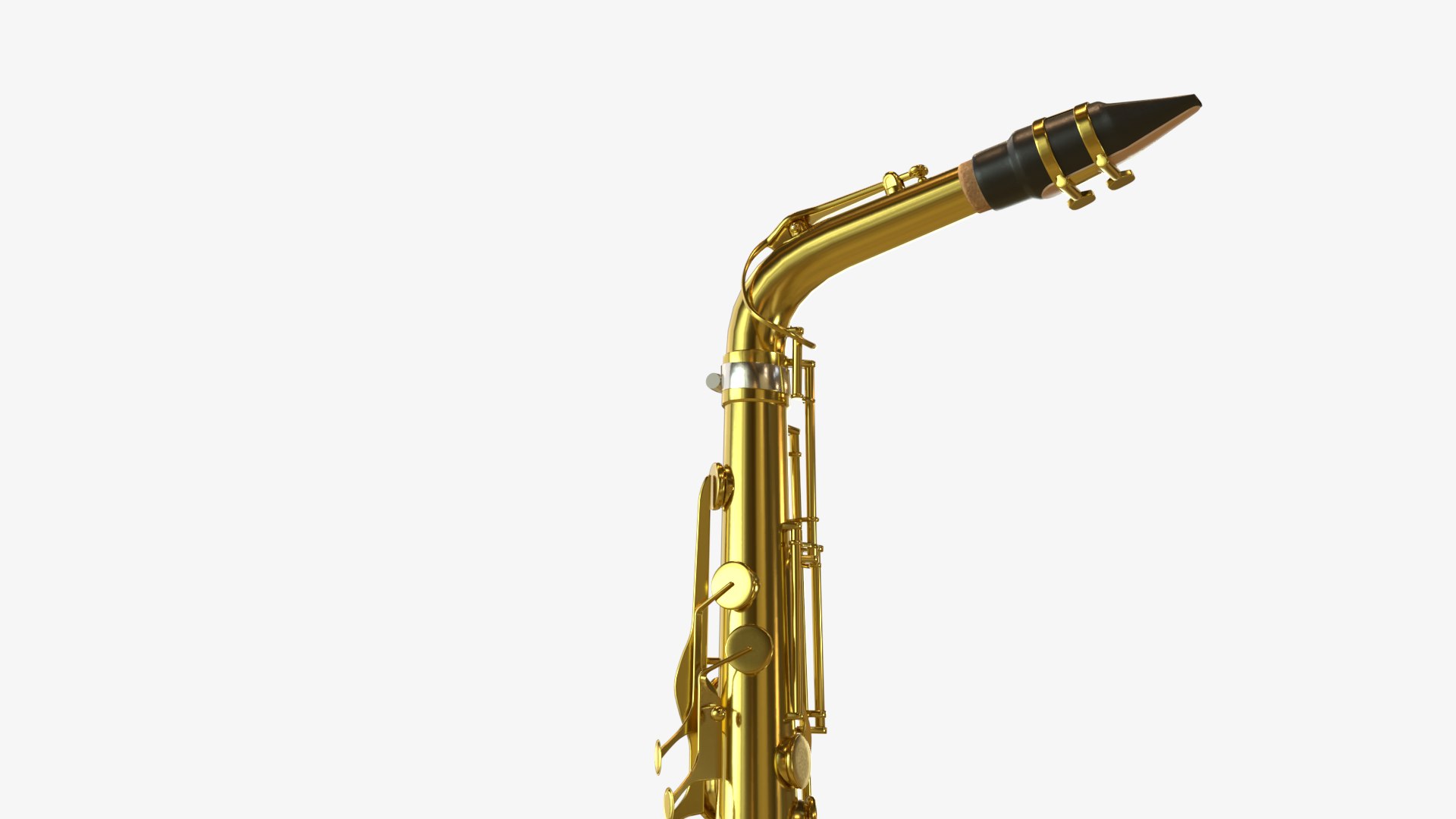 3D Saxophone Four Types Of Materials Brass Copper Black And Silver ...
