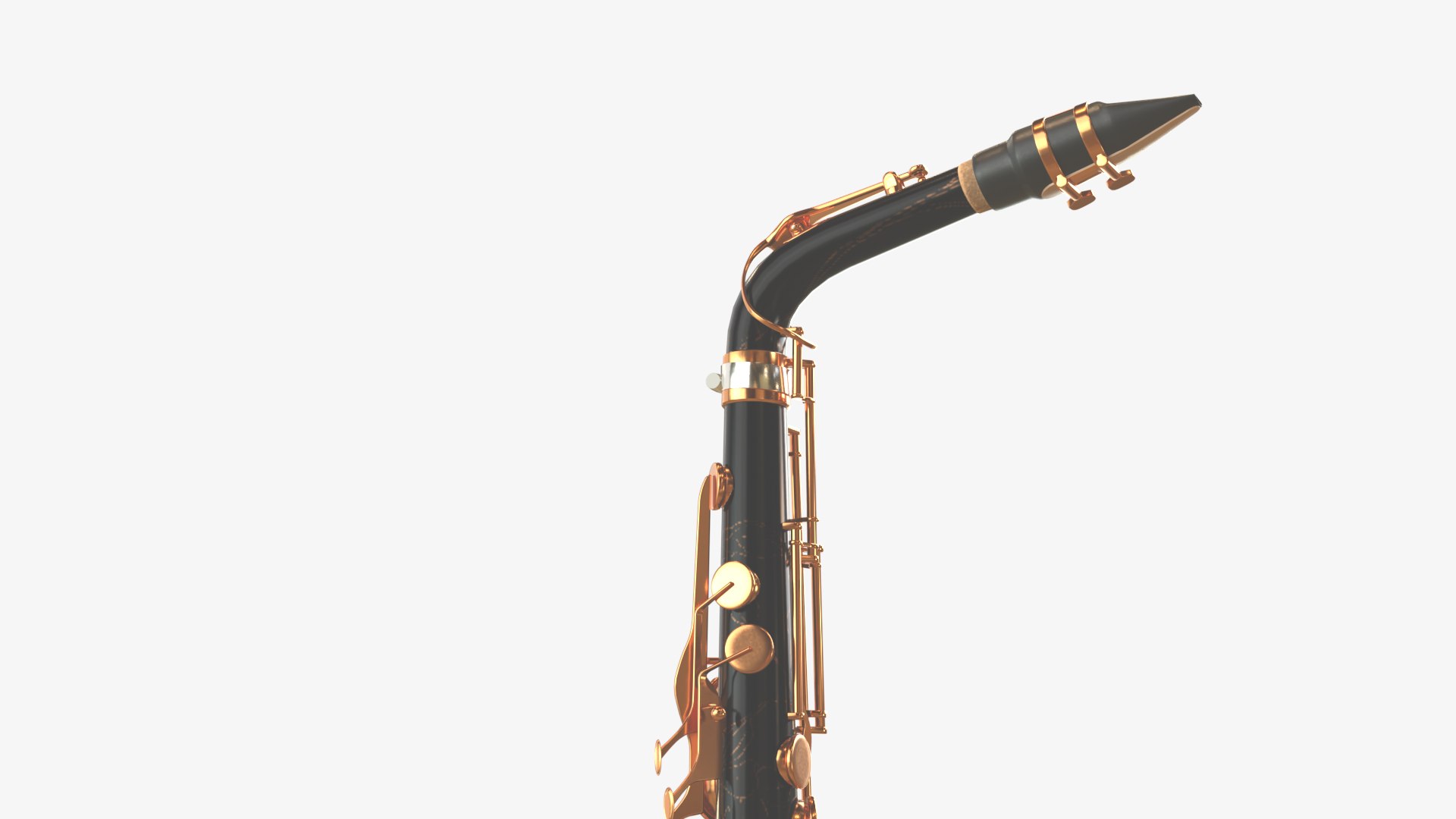 3D Saxophone Four Types Of Materials Brass Copper Black And Silver ...