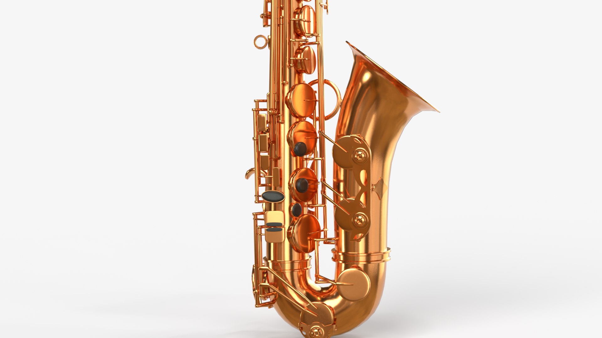 3D Saxophone Four Types Of Materials Brass Copper Black And Silver ...