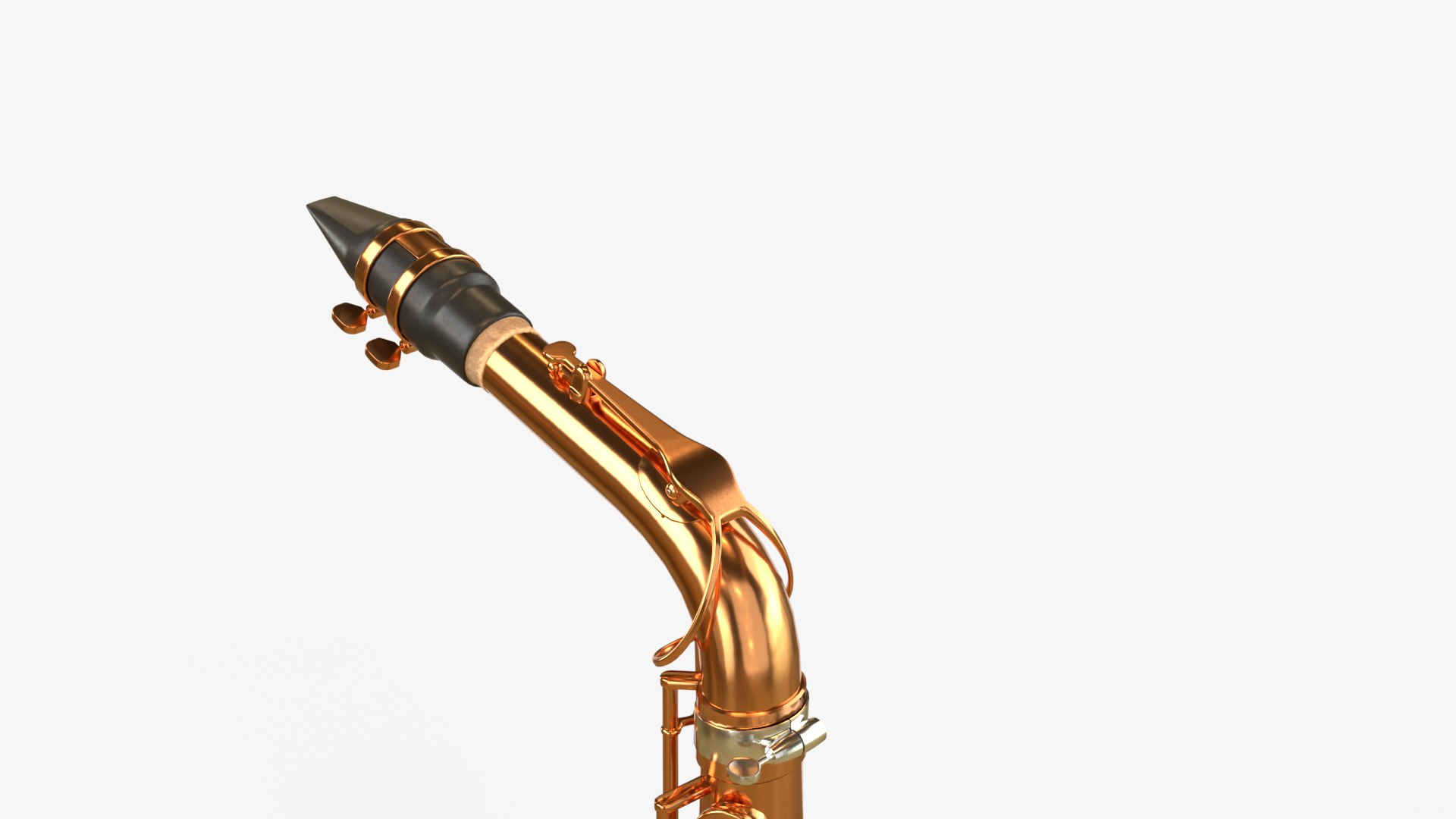 3D Saxophone Four Types Of Materials Brass Copper Black And Silver ...