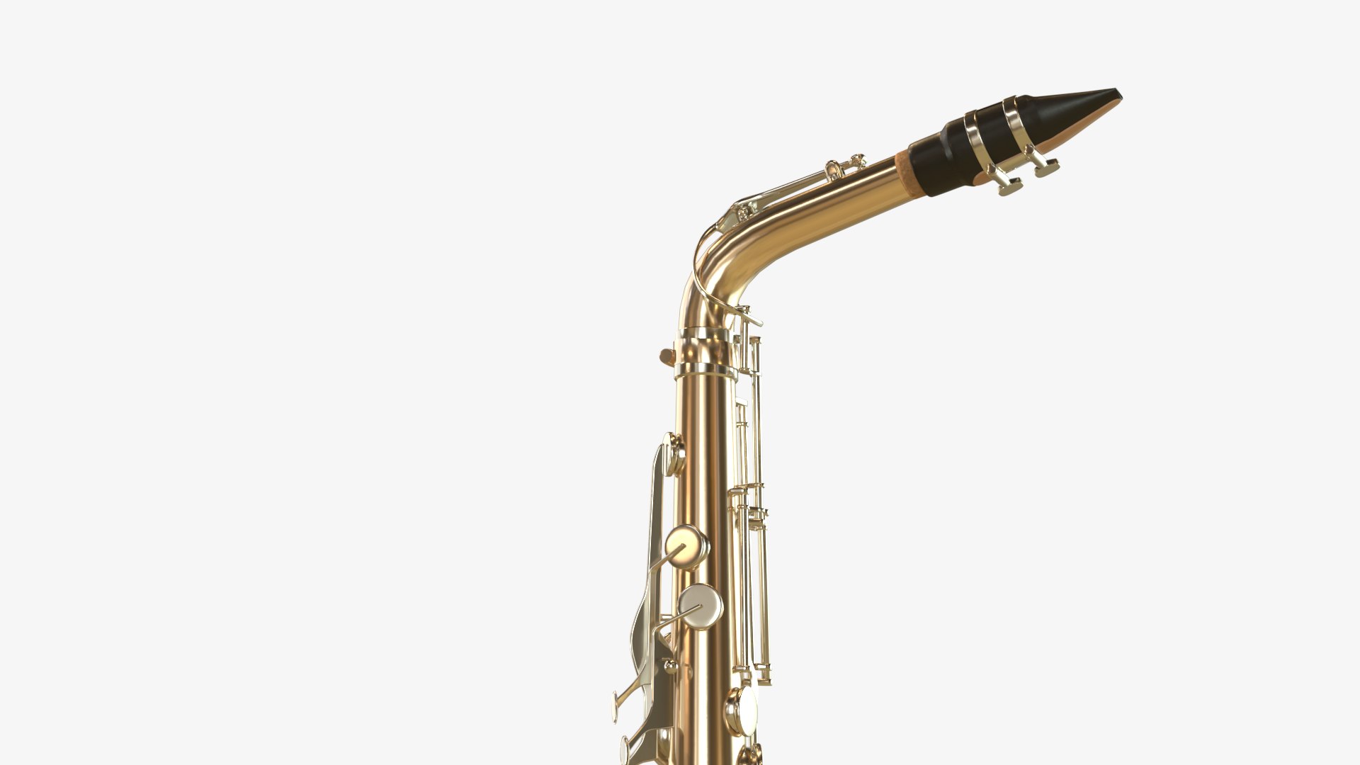 3D Saxophone Four Types Of Materials Brass Copper Black And Silver ...