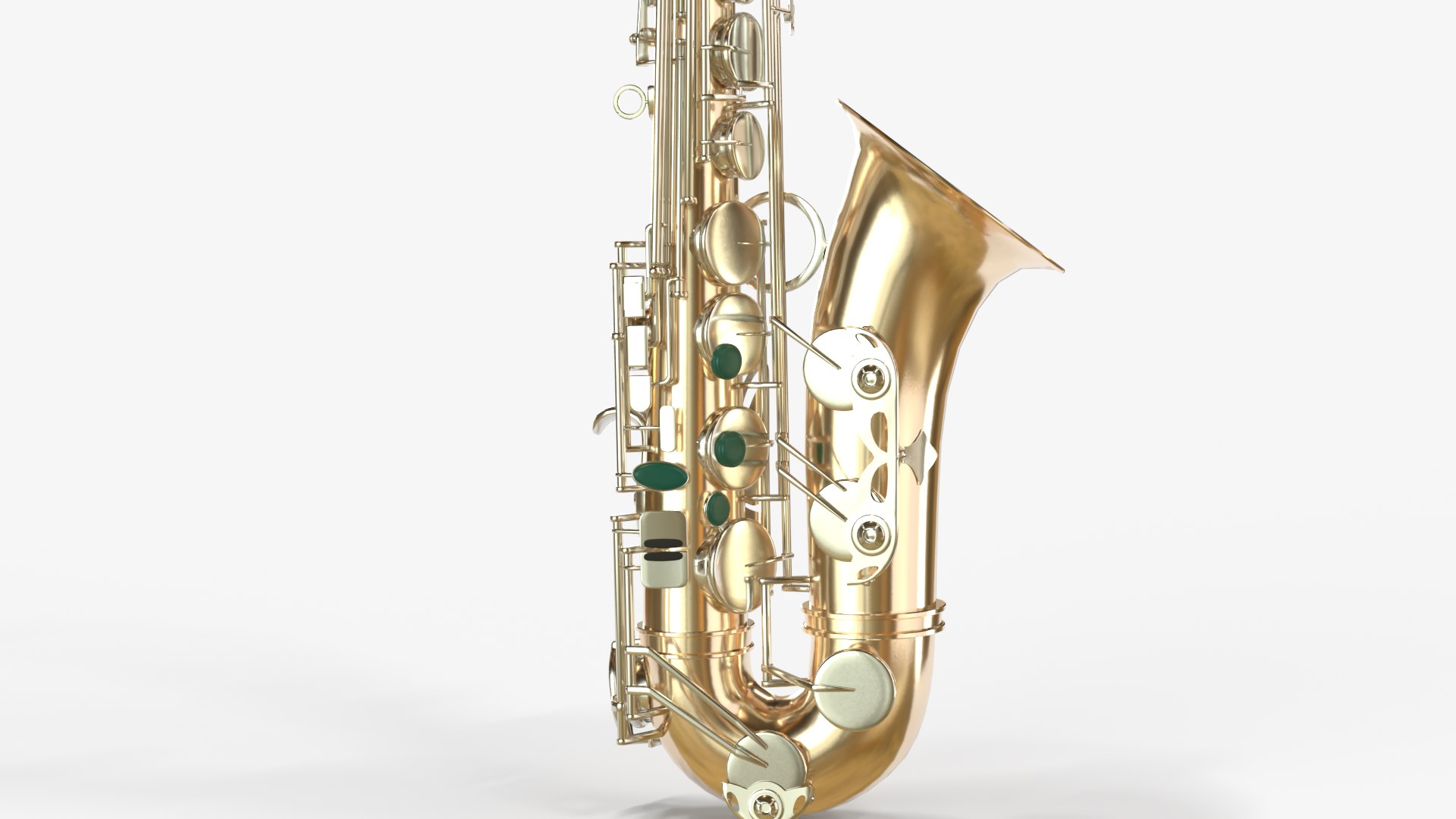 3D Saxophone Four Types Of Materials Brass Copper Black And Silver ...