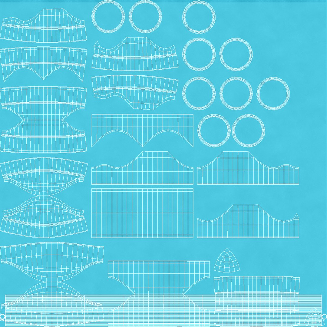 3D PVC Pipes And Fittings Blue 28D Model - TurboSquid 2302325