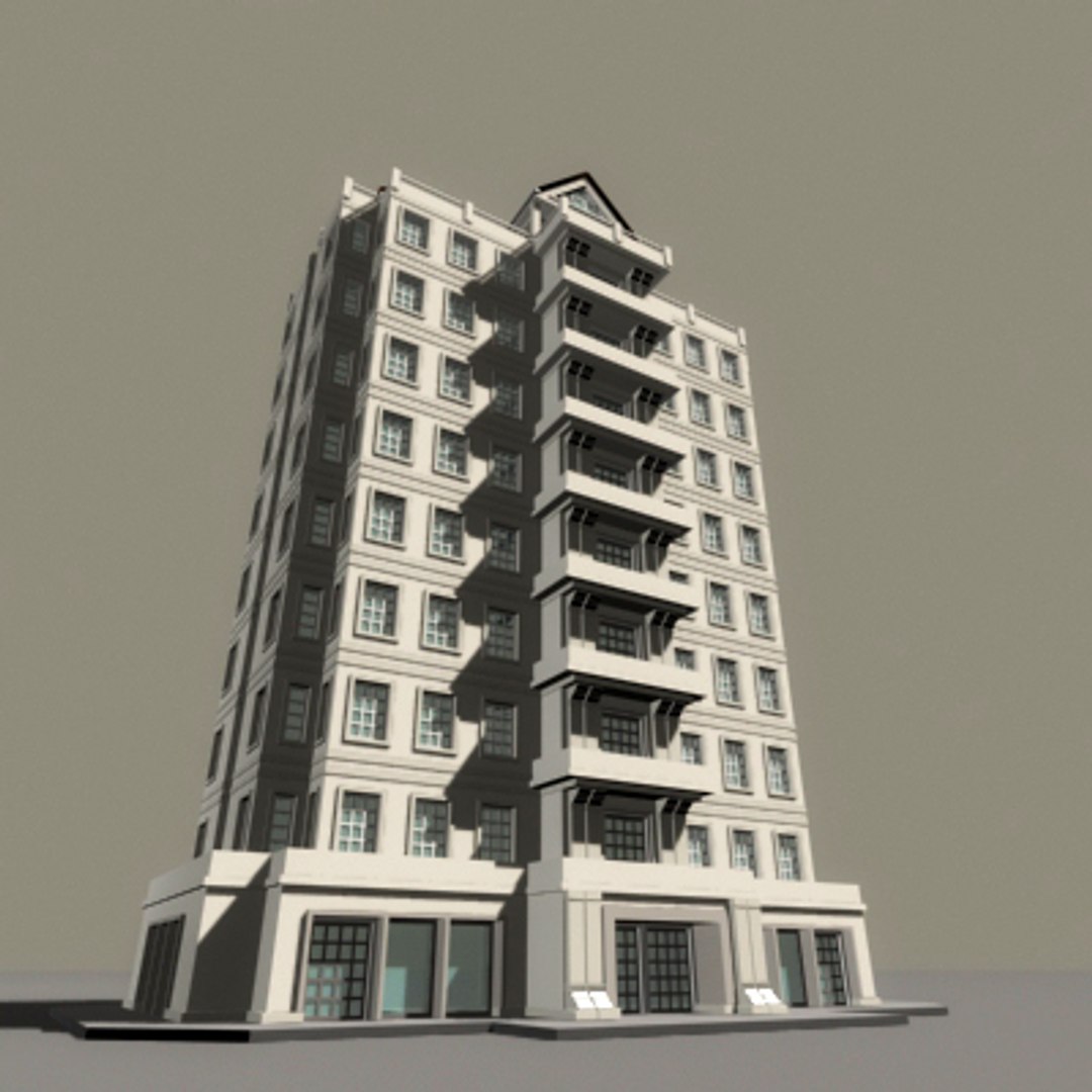 3d Model Apartment Flats Building