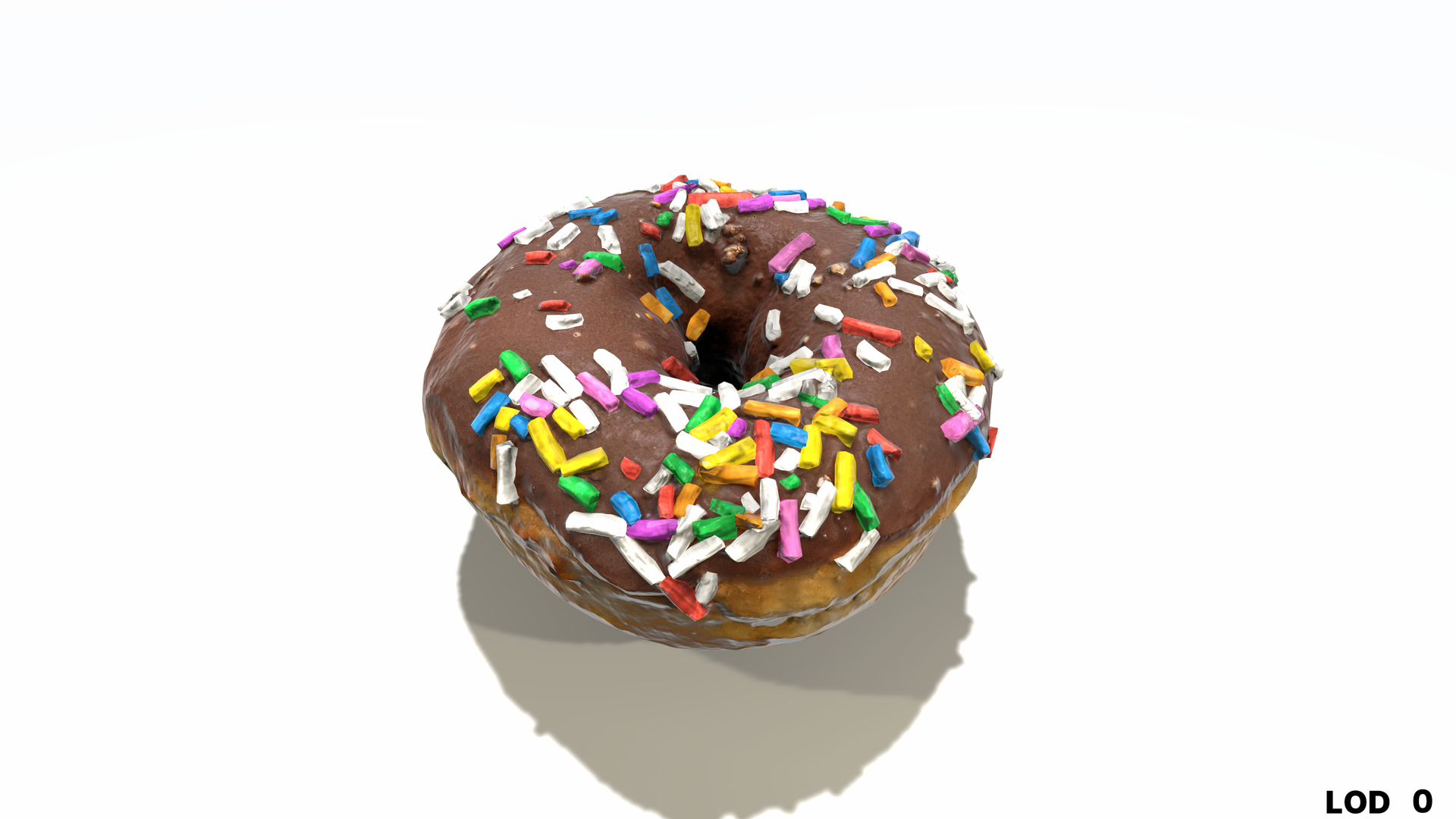 5 LODs Doughnut With Sprinkles 3D Model - TurboSquid 1954956