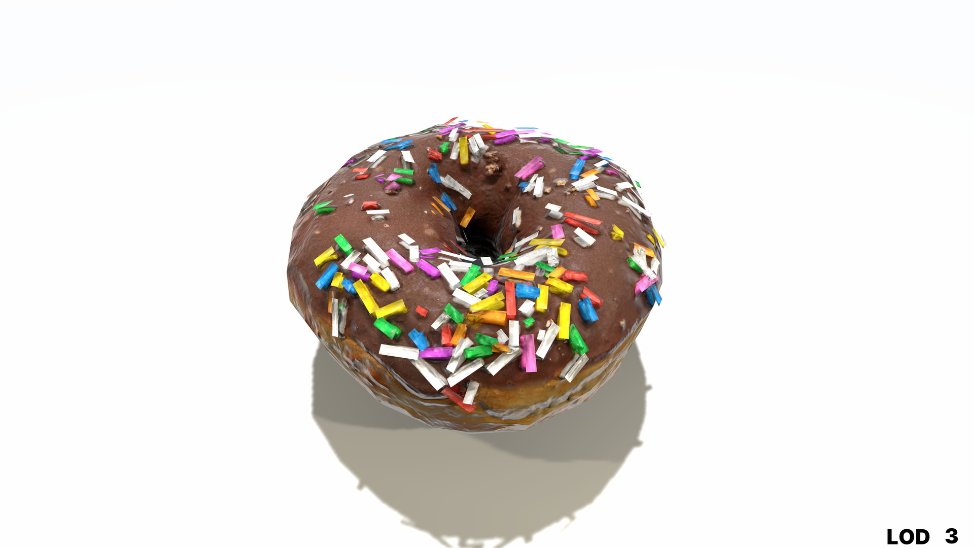 5 LODs Doughnut With Sprinkles 3D Model - TurboSquid 1954956