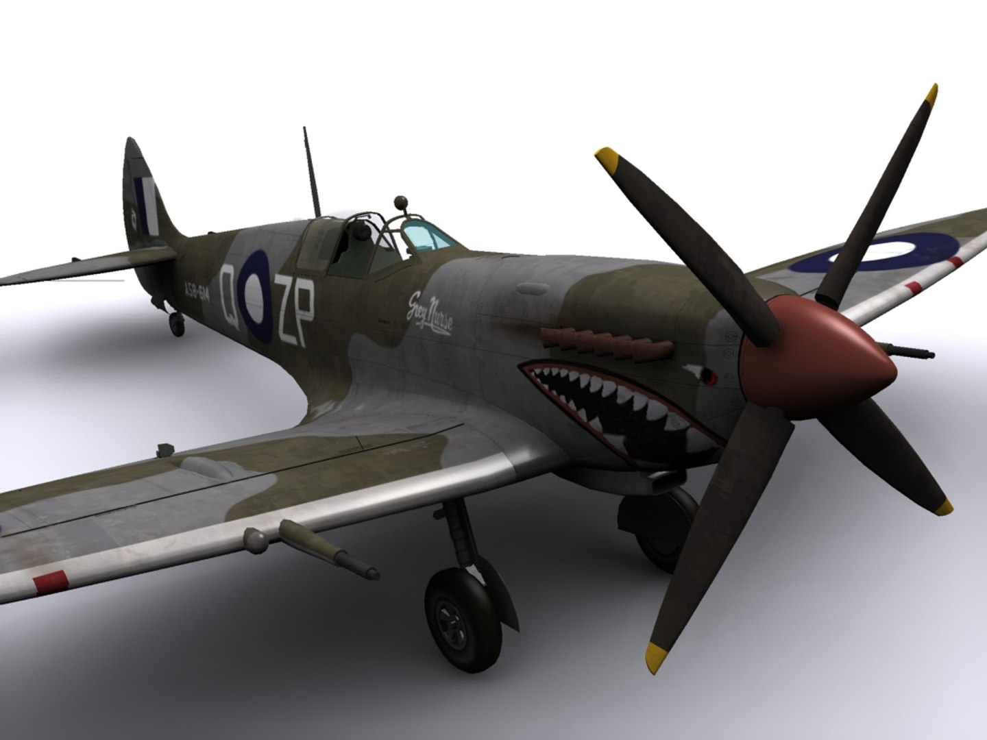 3d Model Supermarine Spitfire Fighter Mk