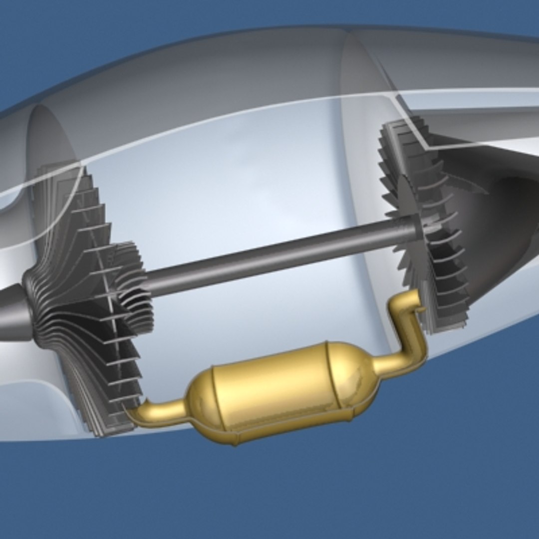 Whittle Jet Engine 3d Model