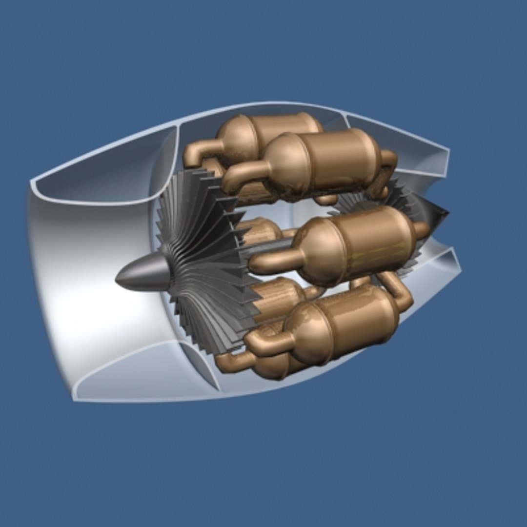 Whittle Jet Engine 3d Model