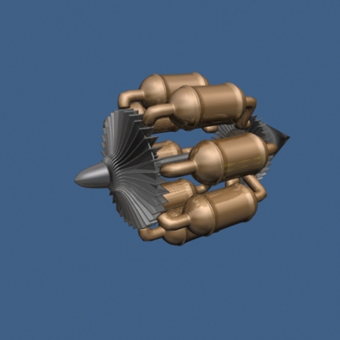 Whittle Jet Engine 3d Model