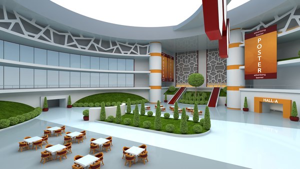 Virtual E-Congress Lobby 3D model - TurboSquid 1848725