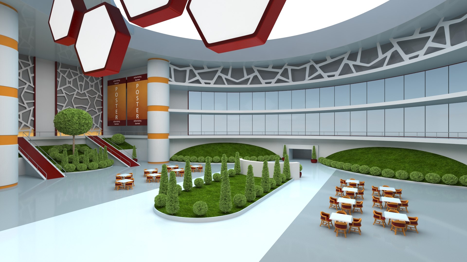 Virtual E-Congress Lobby 3D Model - TurboSquid 1848725