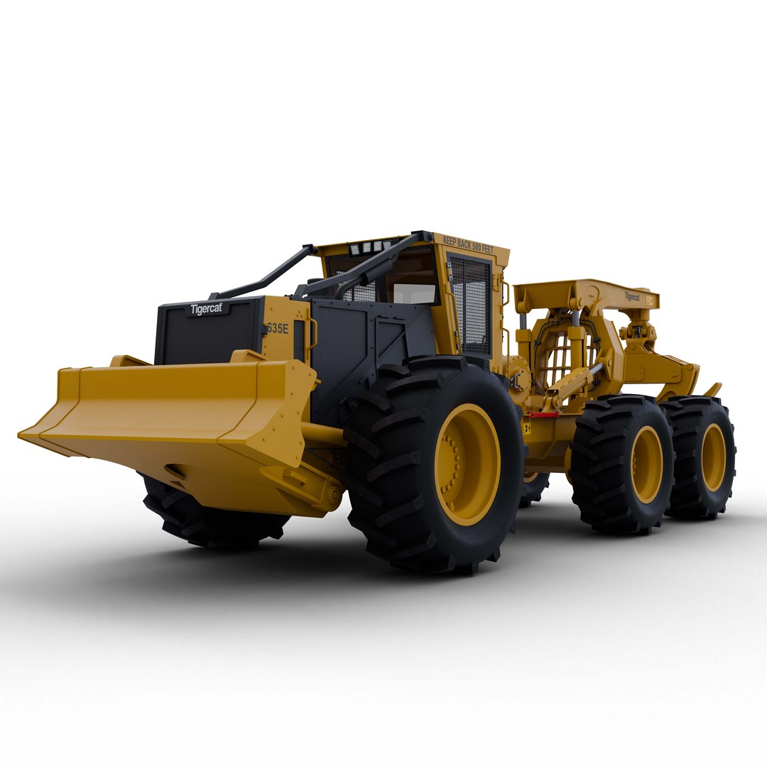 3D Model Tigercat 635E Log Skidder - TurboSquid 2300411