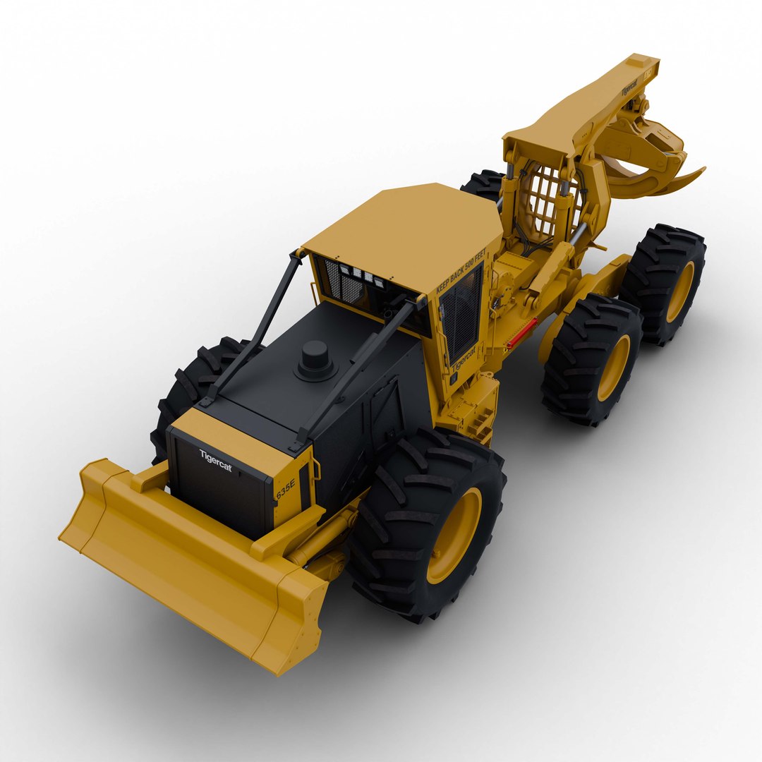 3D Model Tigercat 635E Log Skidder - TurboSquid 2300411