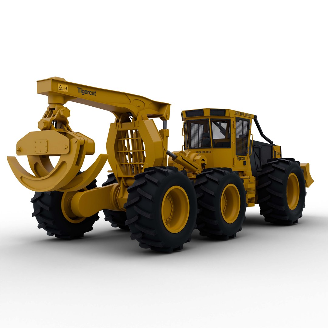 3D Model Tigercat 635E Log Skidder - TurboSquid 2300411