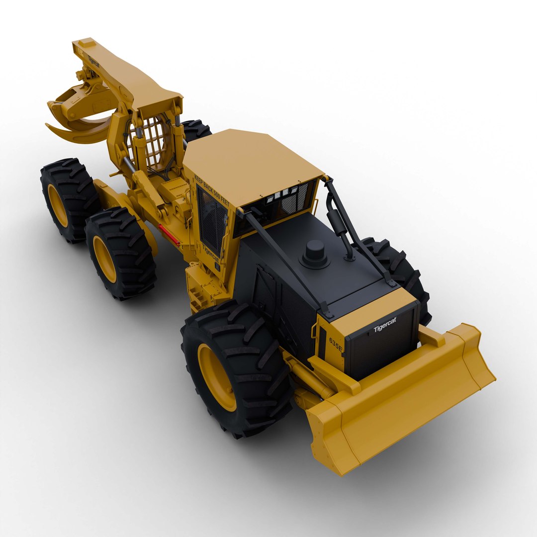 3D Model Tigercat 635E Log Skidder - TurboSquid 2300411