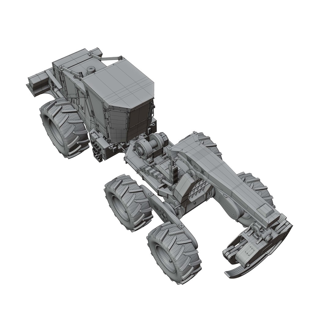 3D Model Tigercat 635E Log Skidder - TurboSquid 2300411