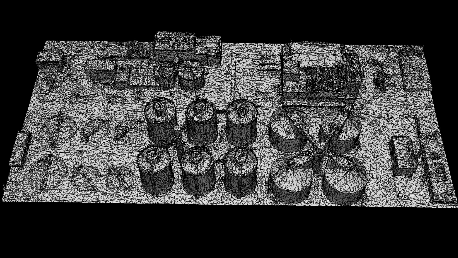 Factory Chemical Plant Silo Terrain Drone Photogrammetry 3D ...