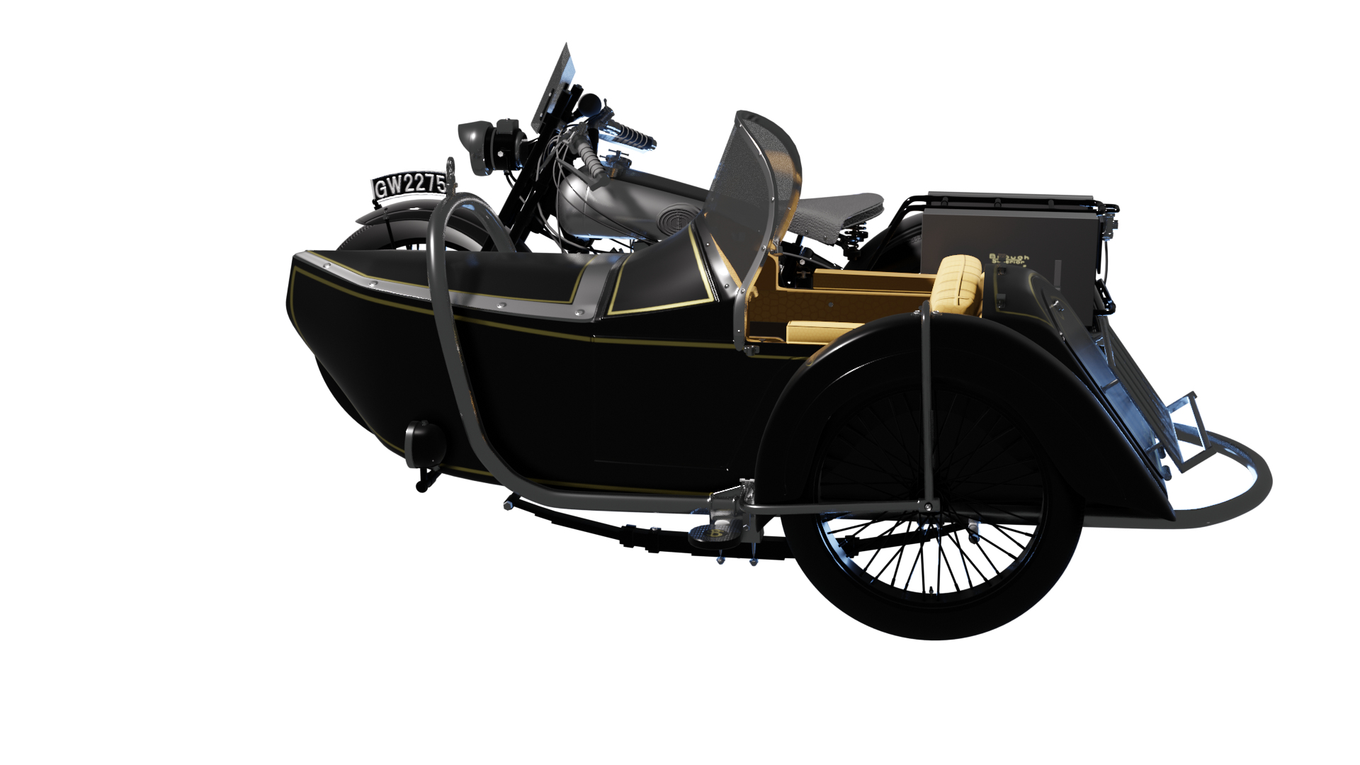 Brough Superior And Sidecar 3D - TurboSquid 1988124