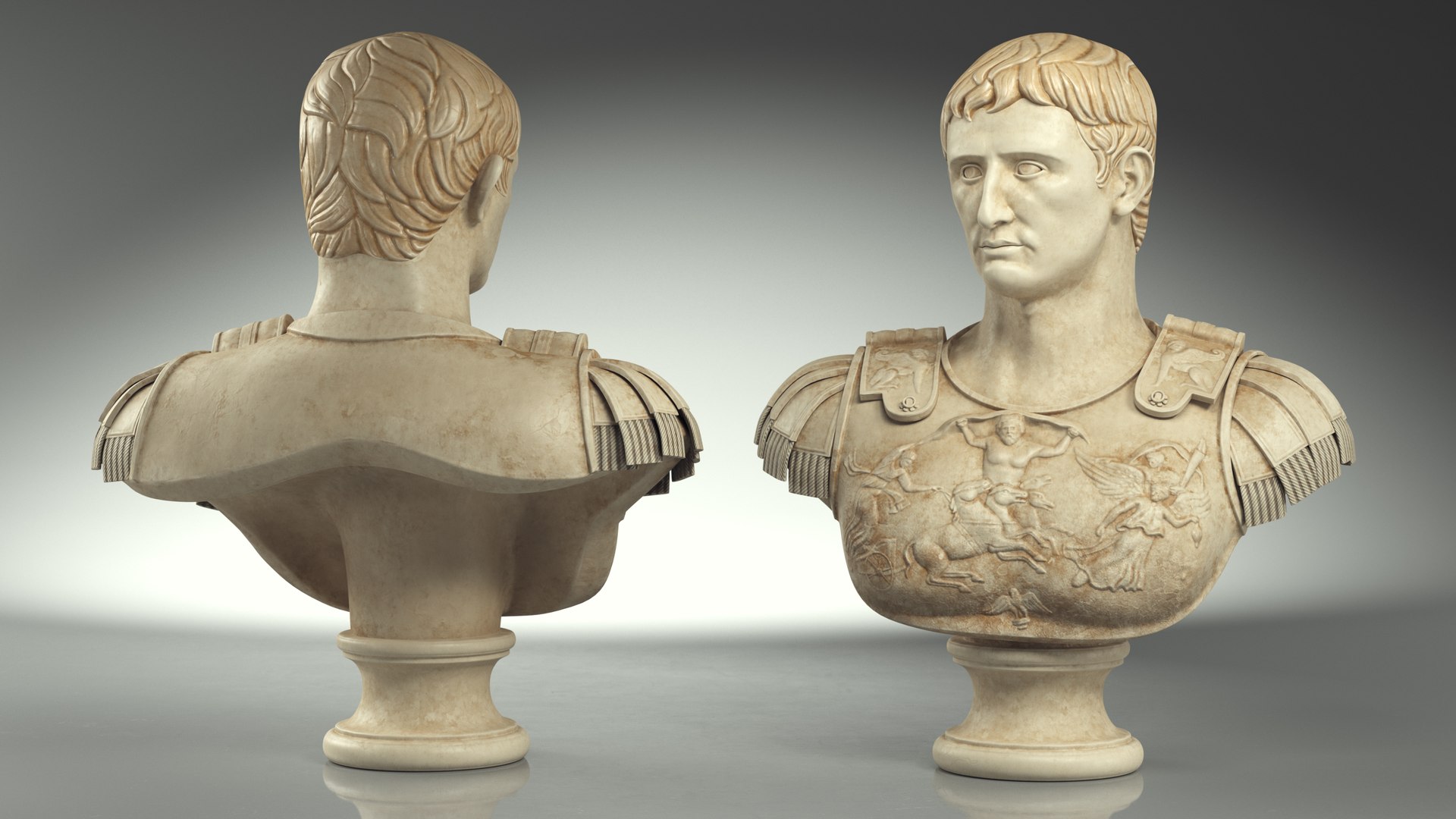 3D Bust Roman Emperor Caesar Augustus - TurboSquid 2086220