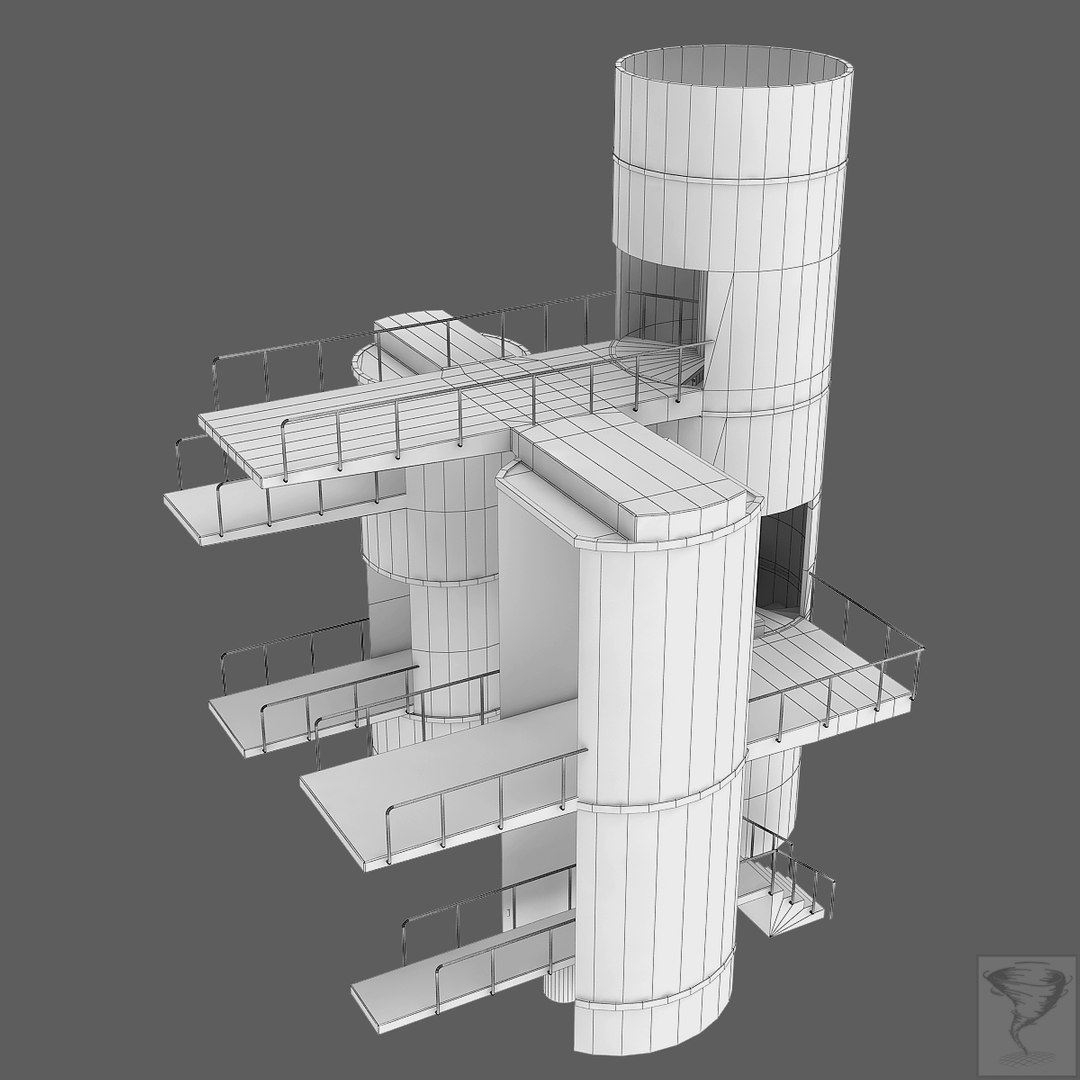 Diving Tower 3d Model