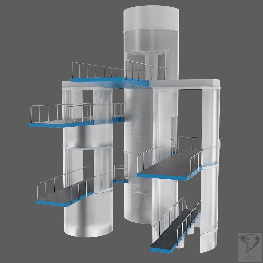 Diving Tower 3d Model