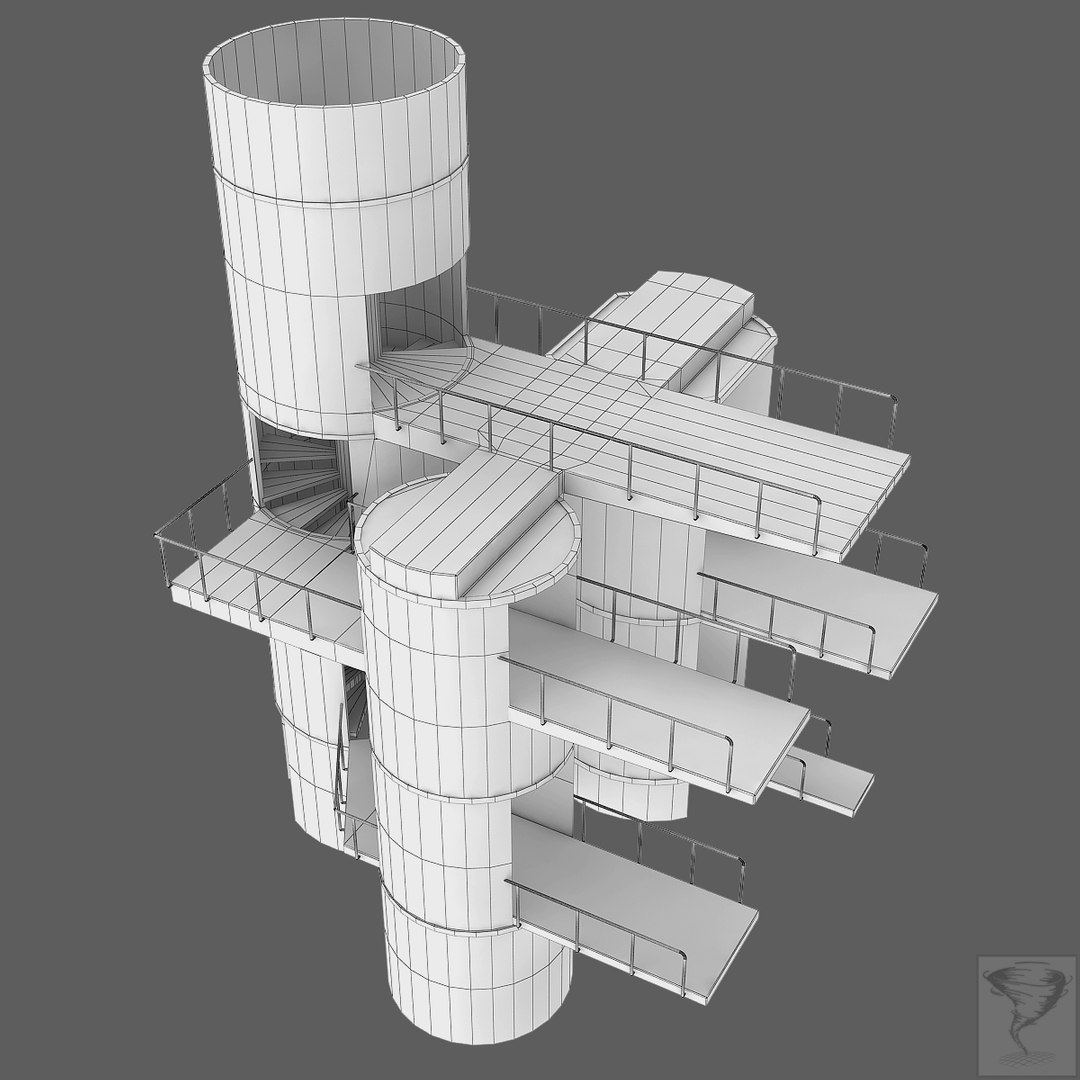 Diving Tower 3d Model