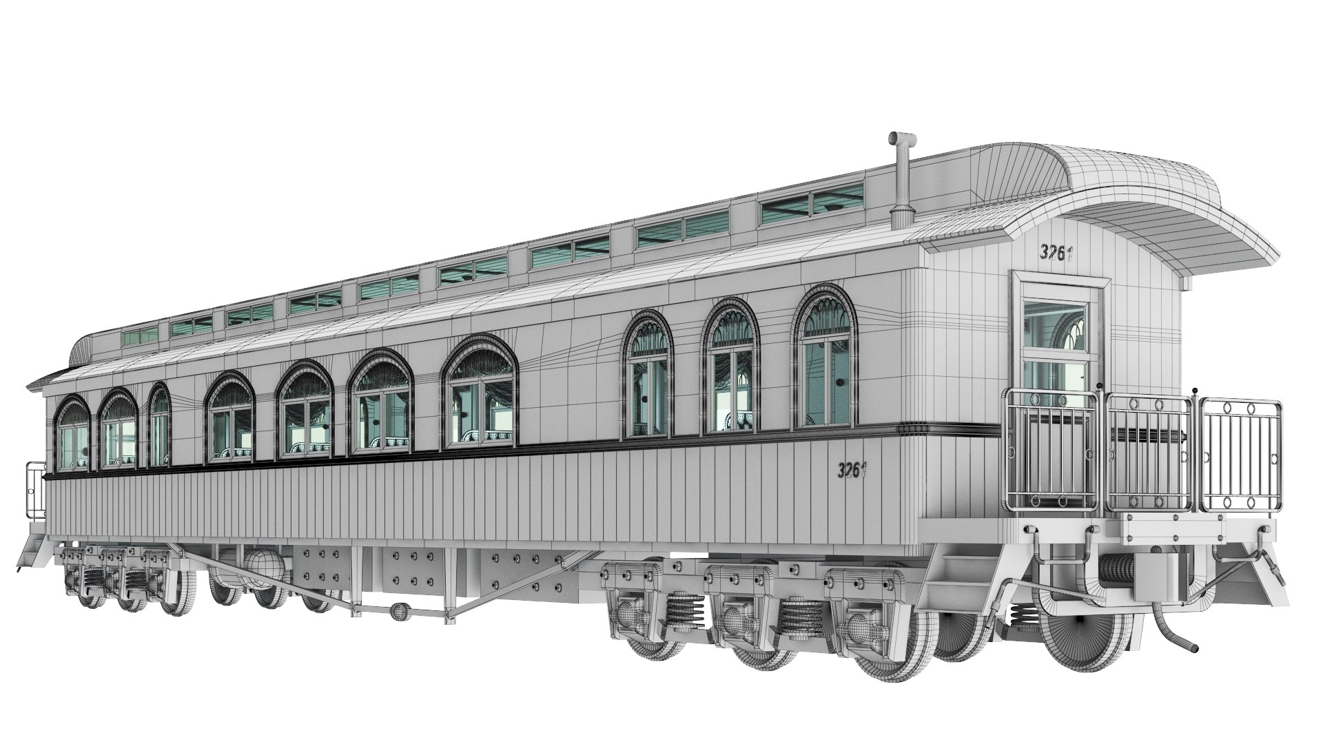 Two Detailed Train Cars With Interior 3D Model - TurboSquid 2407370