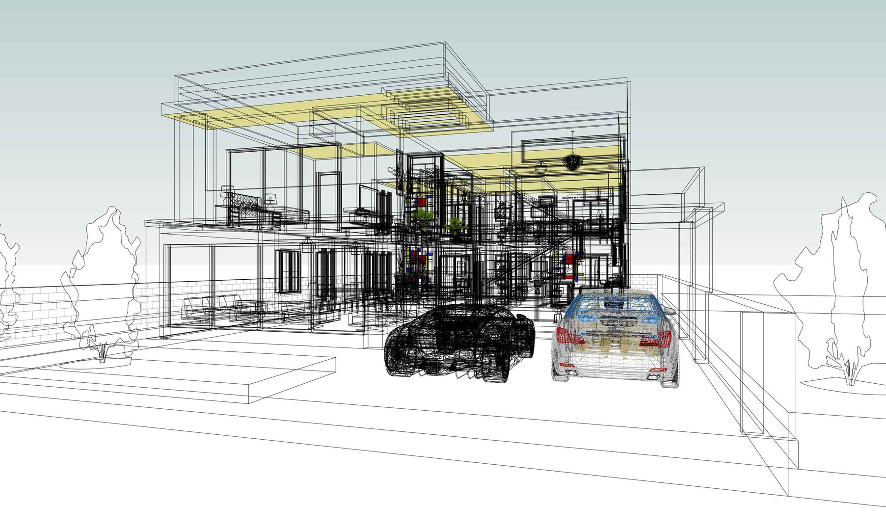 3D Model Modern 5 Bedroom Fully Furnished Villa For Sell - Native Revit Project - TurboSquid 2031613