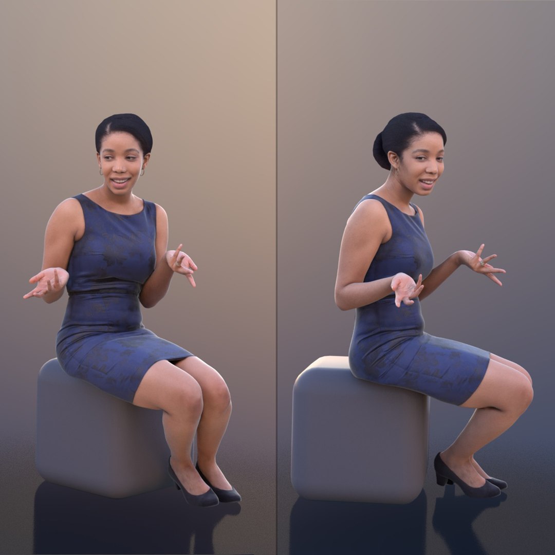 Woman Dress Talking 3D Model - TurboSquid 1706818