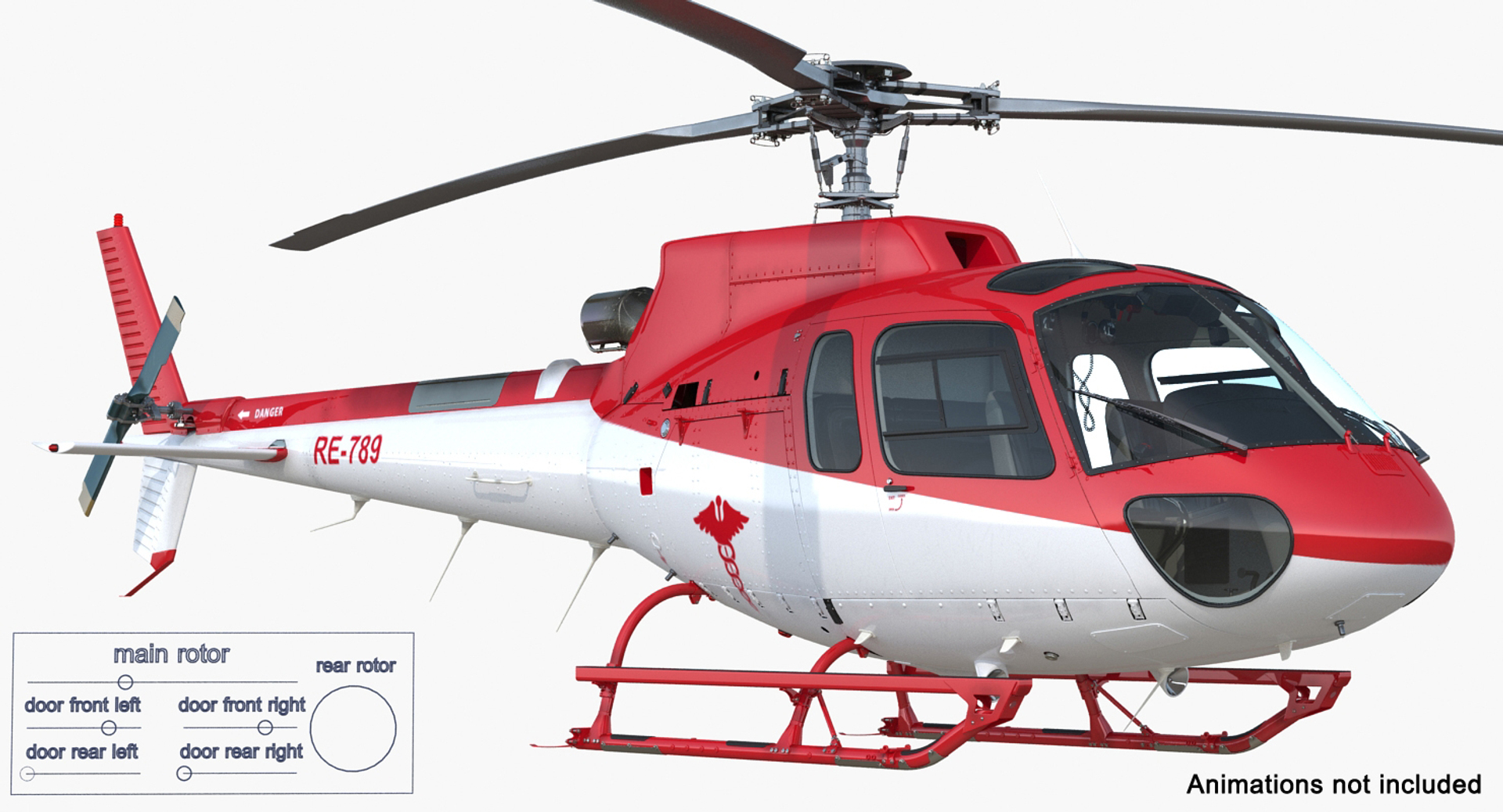 Medical Transport Helicopter Eurocopter Model - TurboSquid 1179626