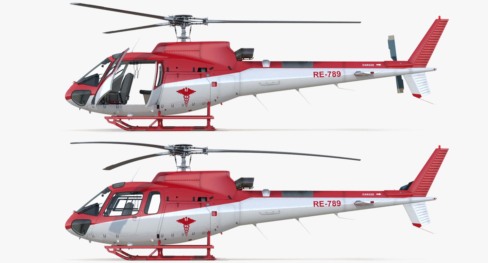 Medical Transport Helicopter Eurocopter Model - TurboSquid 1179626
