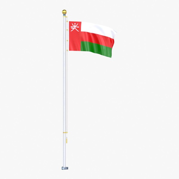 modèle 3D de Mât de drapeau d'Oman animé - TurboSquid 2517320