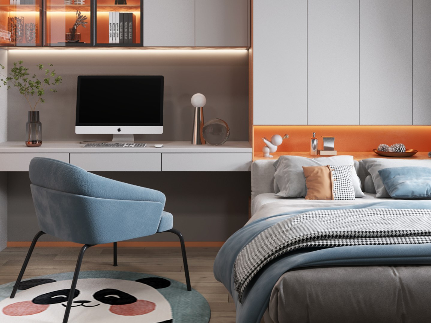 Modern tatami bedroom model 3D - TurboSquid 2057761