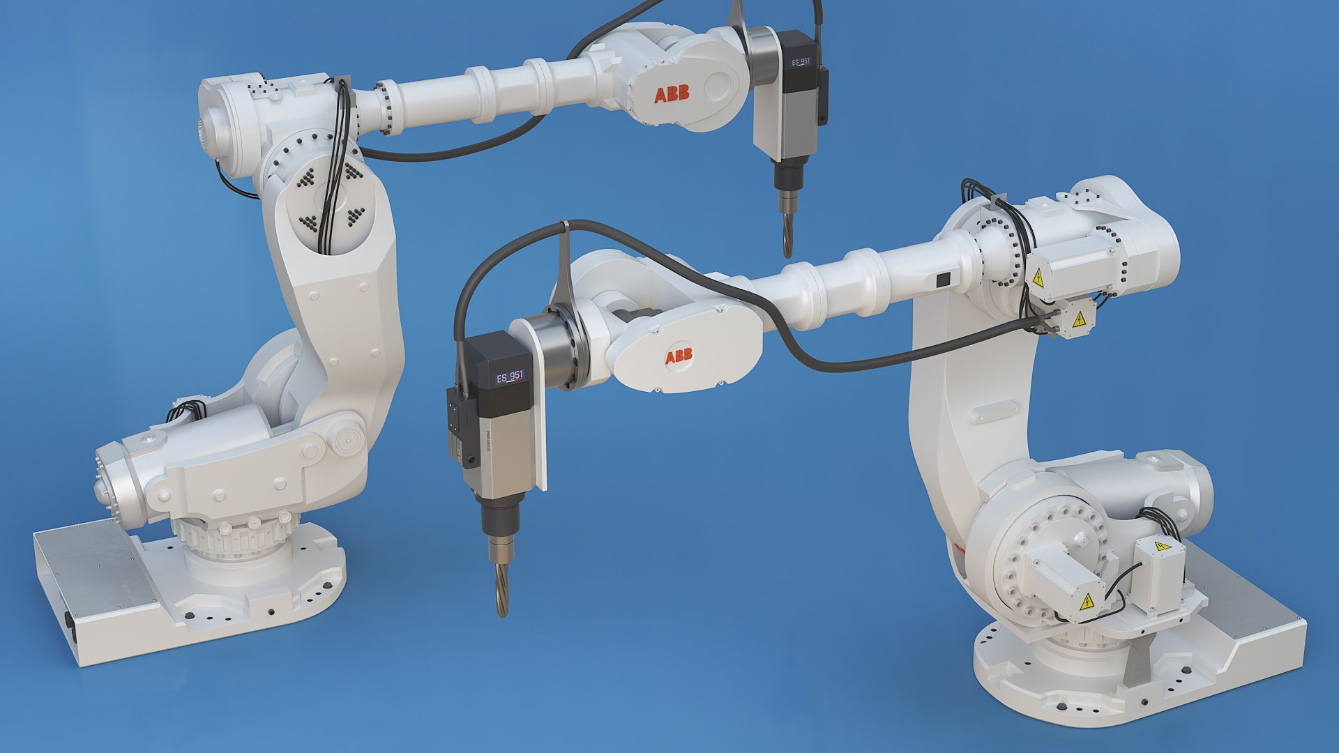 ABB IRB 7600 With Drilling Tool White Rigged 3D Model - TurboSquid 2381716