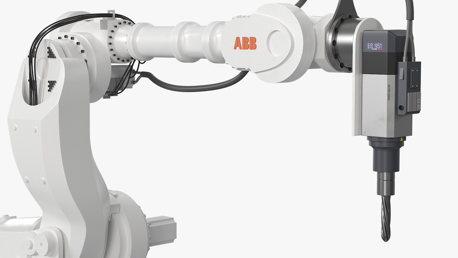 ABB IRB 7600 With Drilling Tool White Rigged 3D Model - TurboSquid 2381716