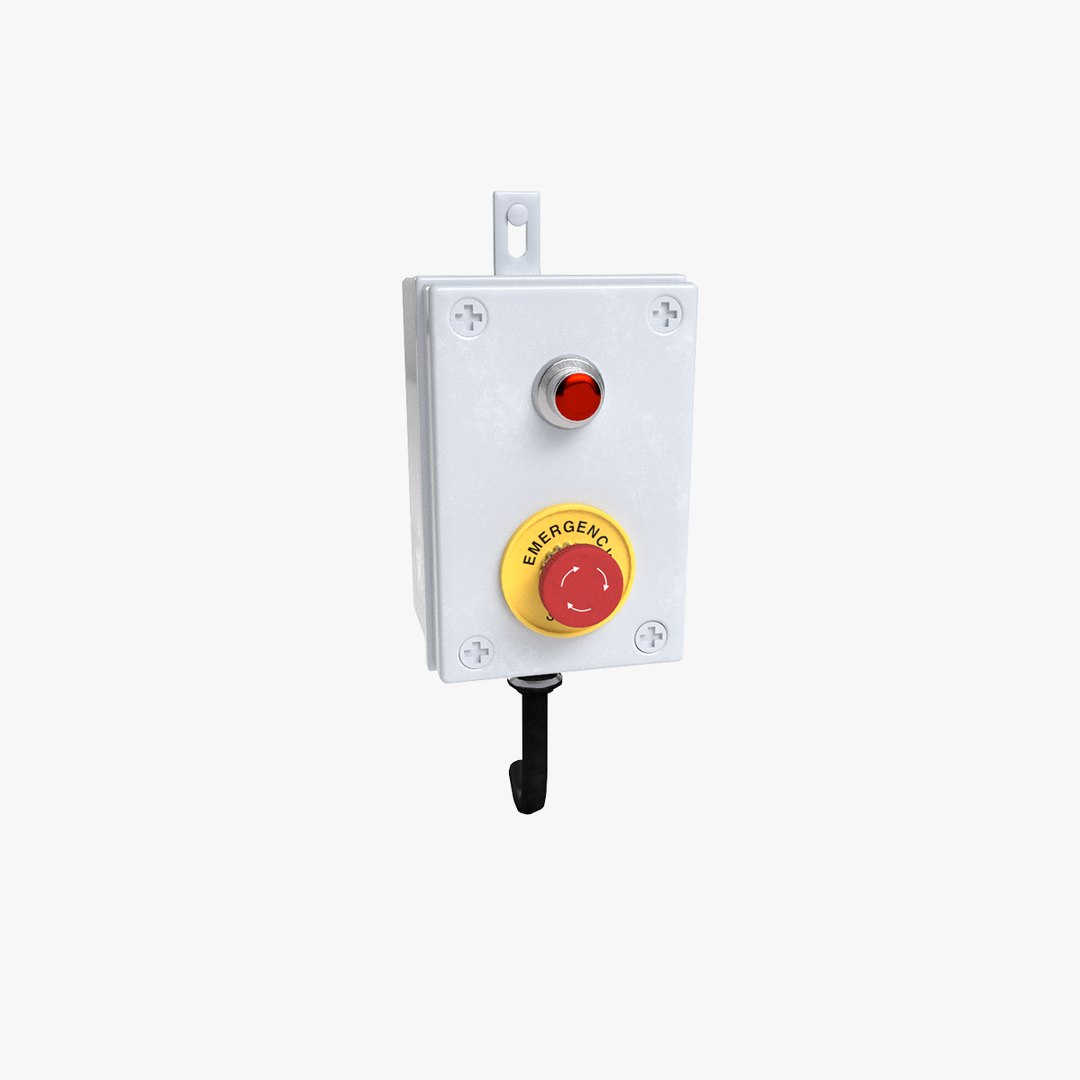 3D Model Warning Box And Warning Button - TurboSquid 2101780