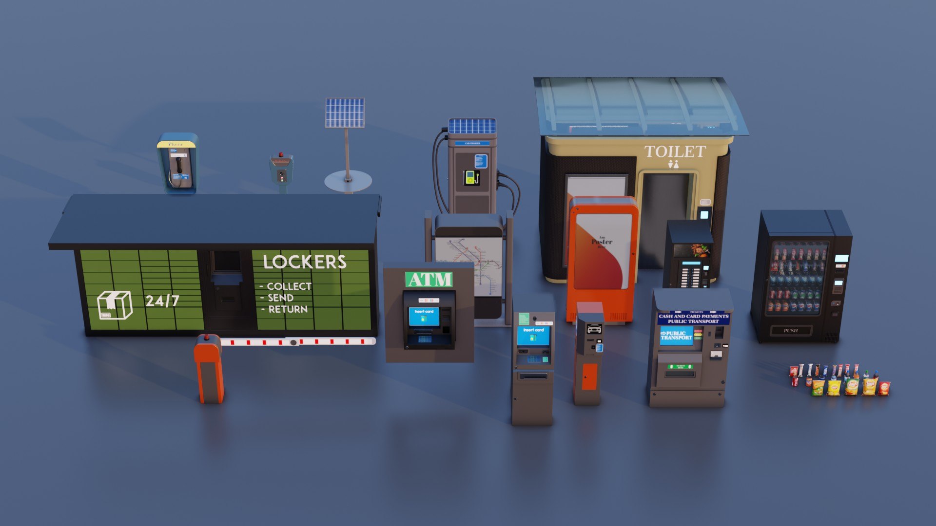 City Props Automated Units 3D Models 3D Model - TurboSquid 1819076