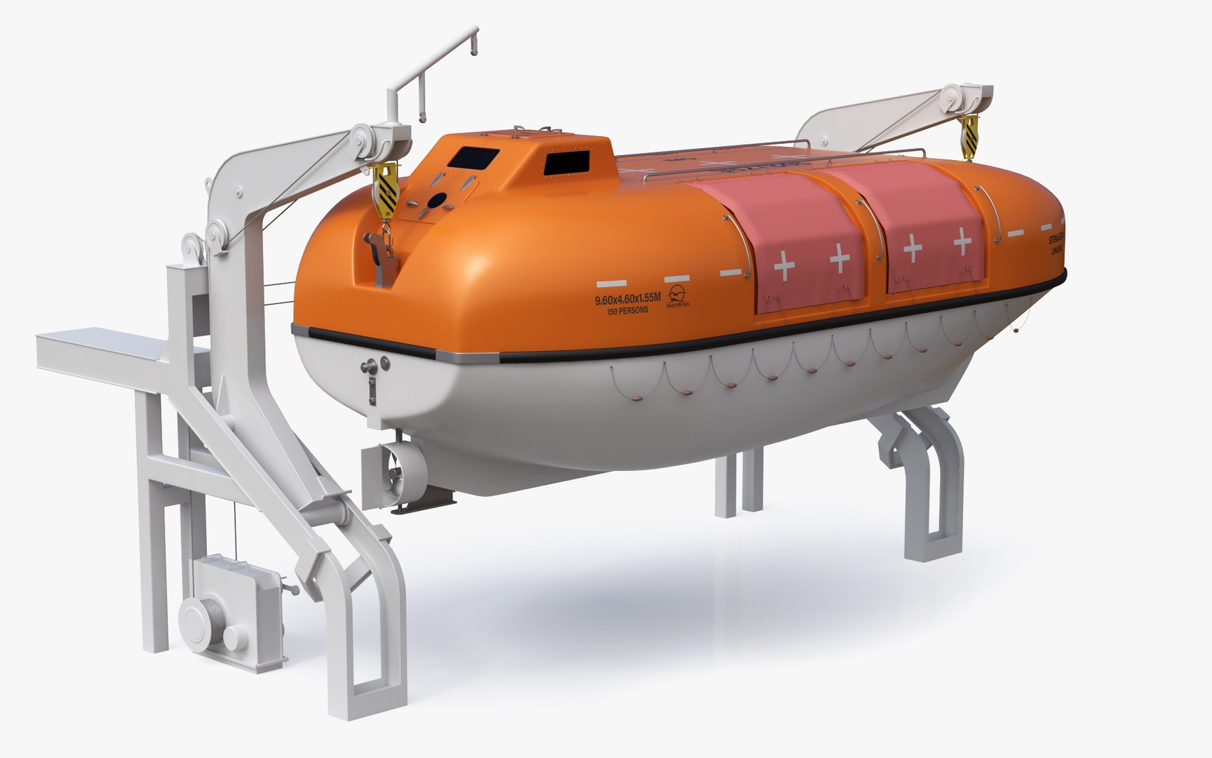 3D Enclosed Lifeboat V9 - TurboSquid 2164412