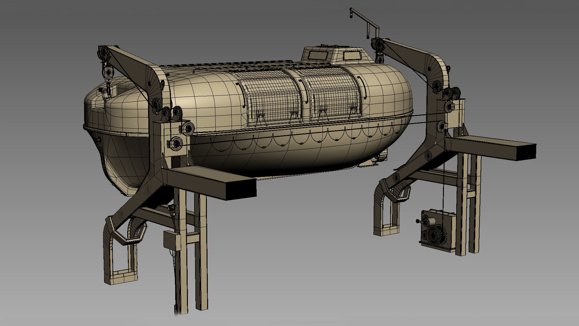 3D Enclosed Lifeboat V9 - TurboSquid 2164412