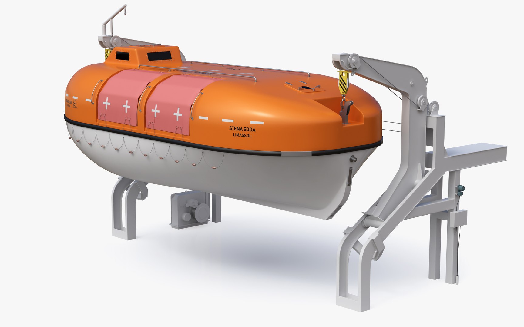 3D Enclosed Lifeboat V9 - TurboSquid 2164412
