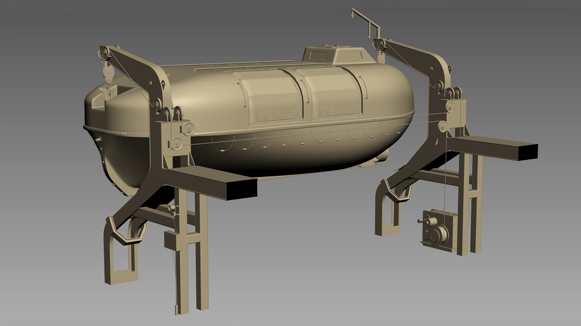 3D Enclosed Lifeboat V9 - TurboSquid 2164412