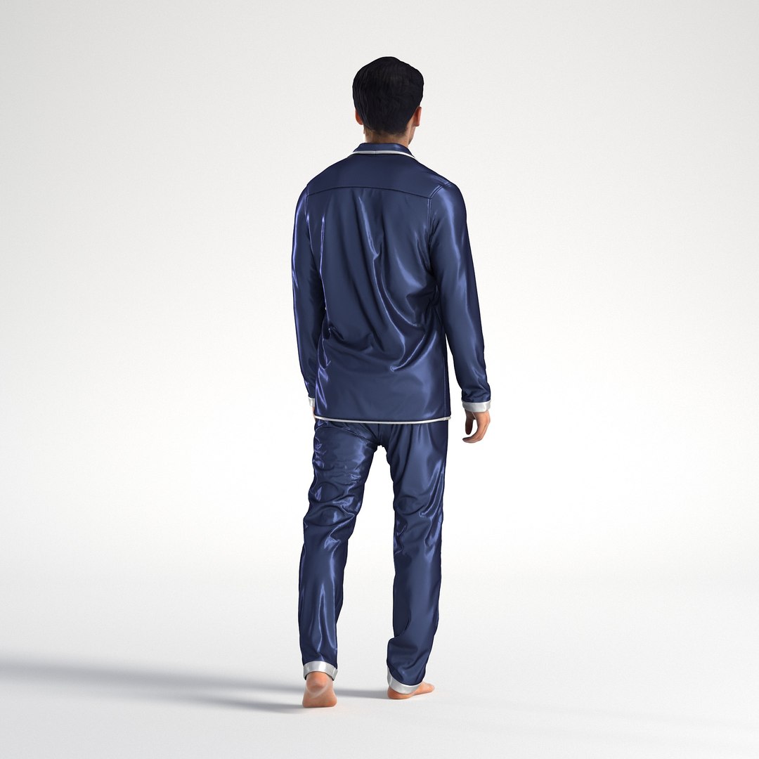 People Man Rizzy 1368 In Pyjamas Walking Low Poly 3D Model - TurboSquid ...