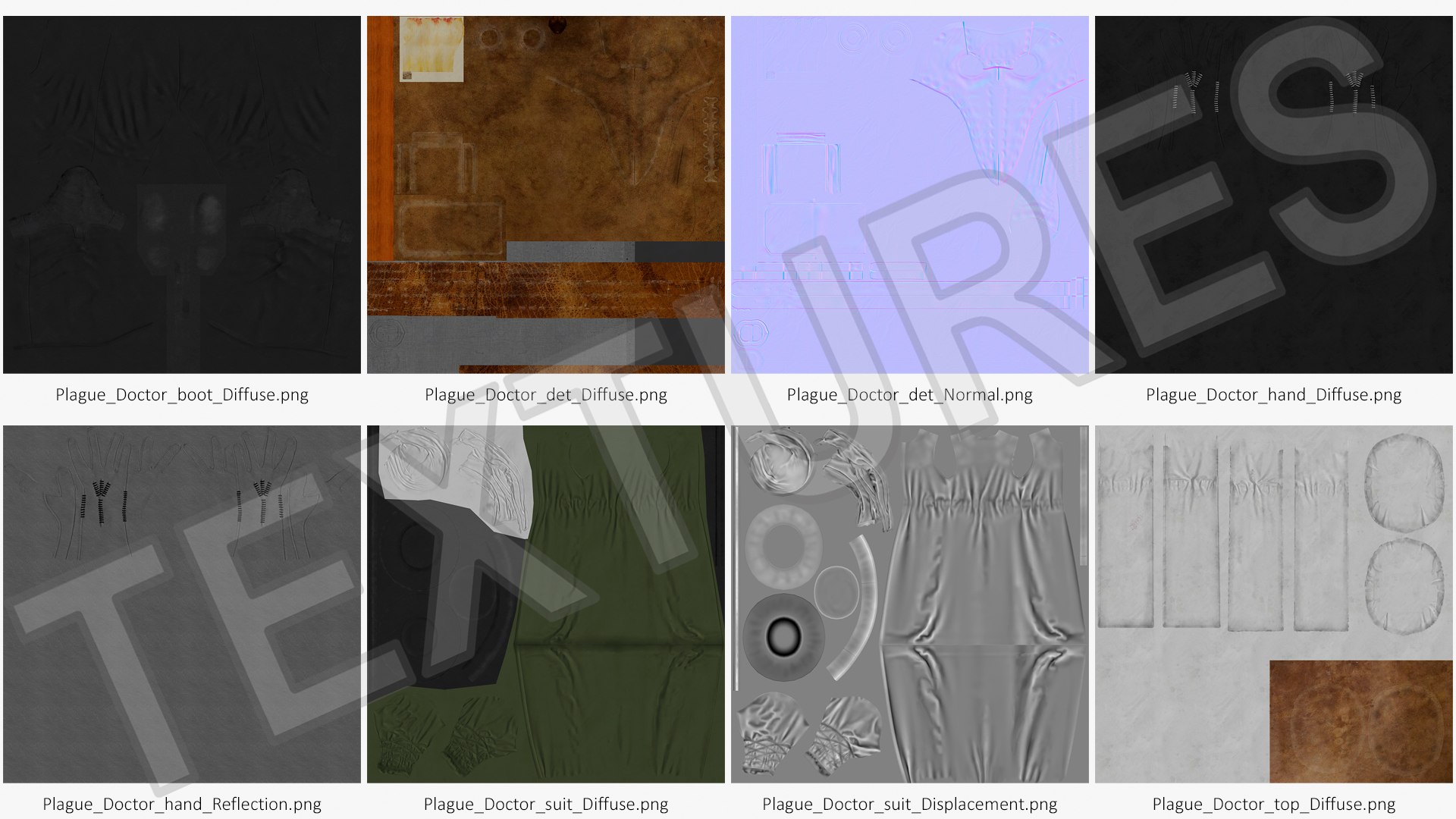 Plague Doctor Costume With Staff 3D - TurboSquid 2396159