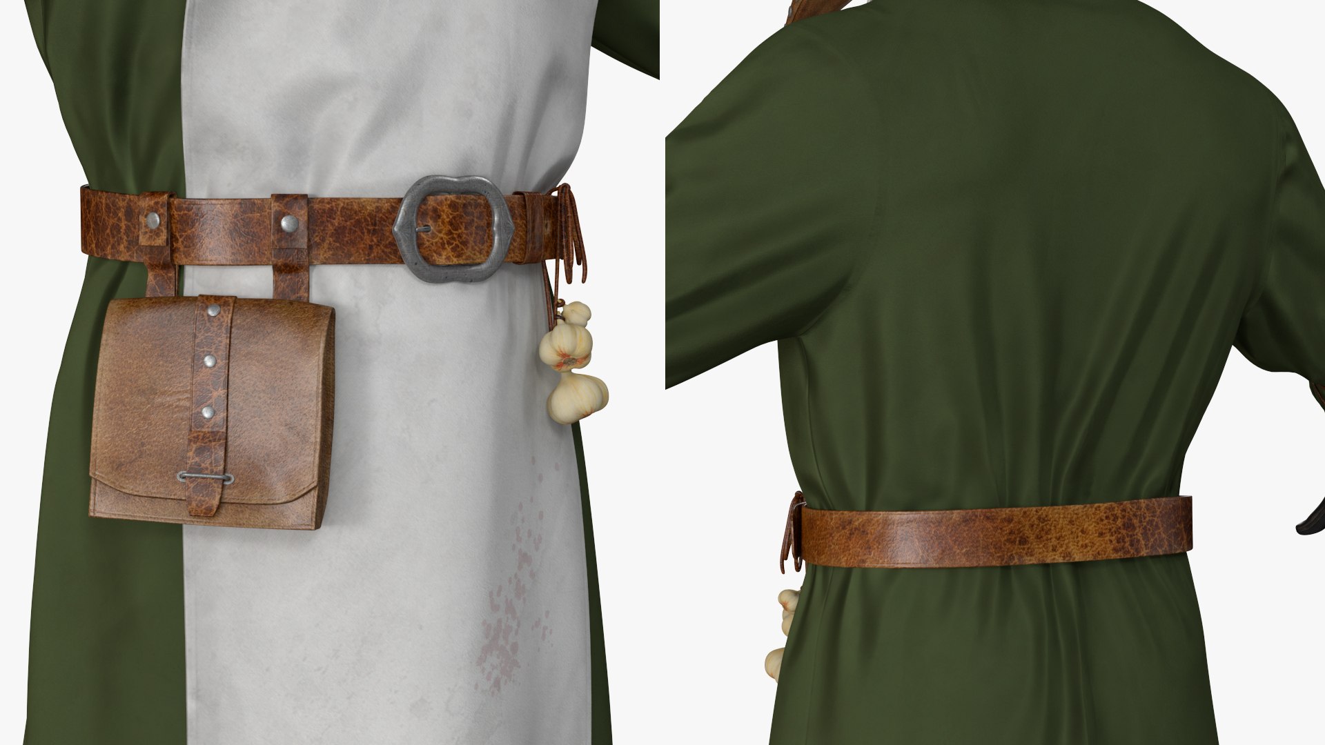 Plague Doctor Costume With Staff 3D - TurboSquid 2396159