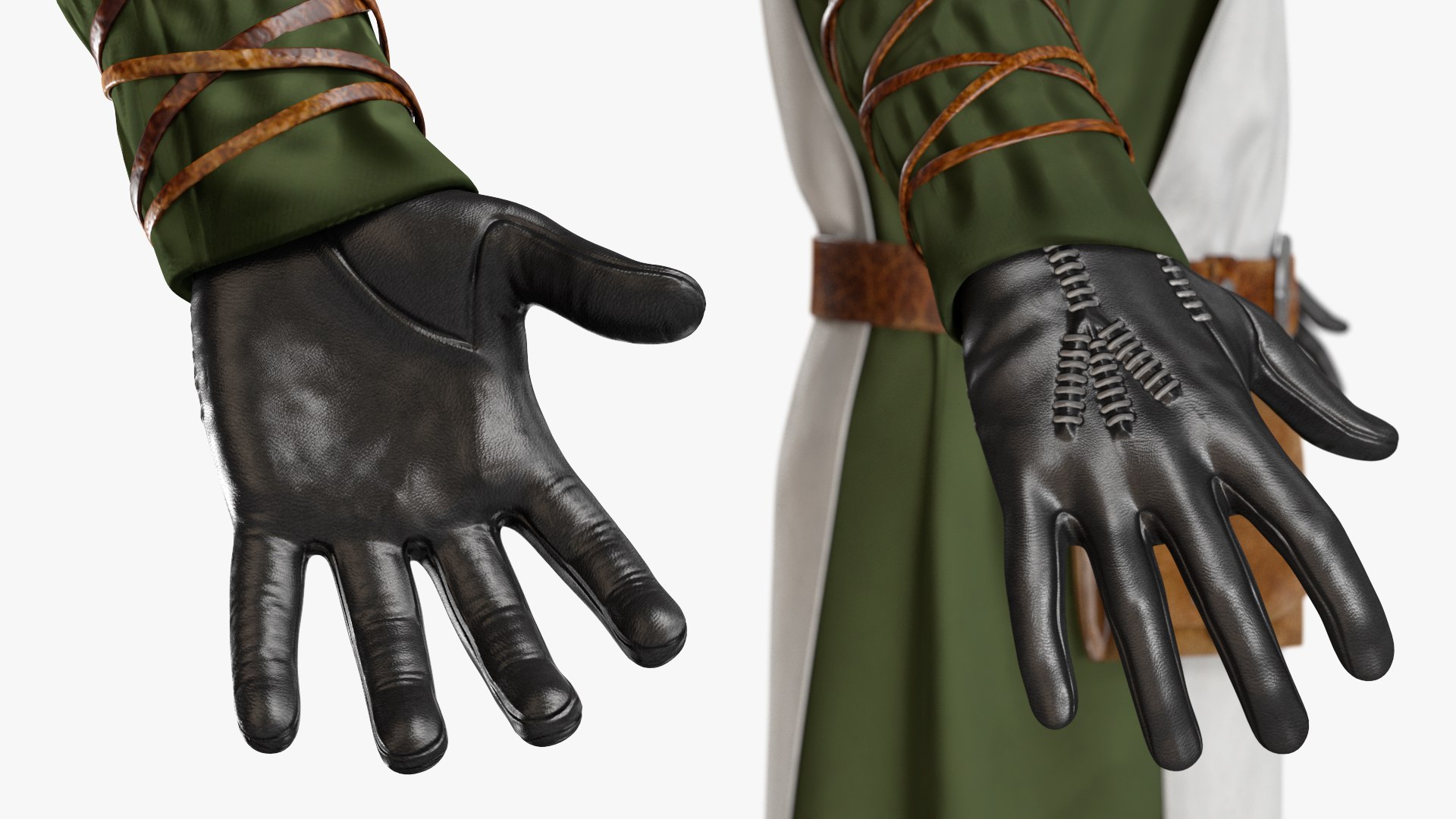 Plague Doctor Costume With Staff 3D - TurboSquid 2396159