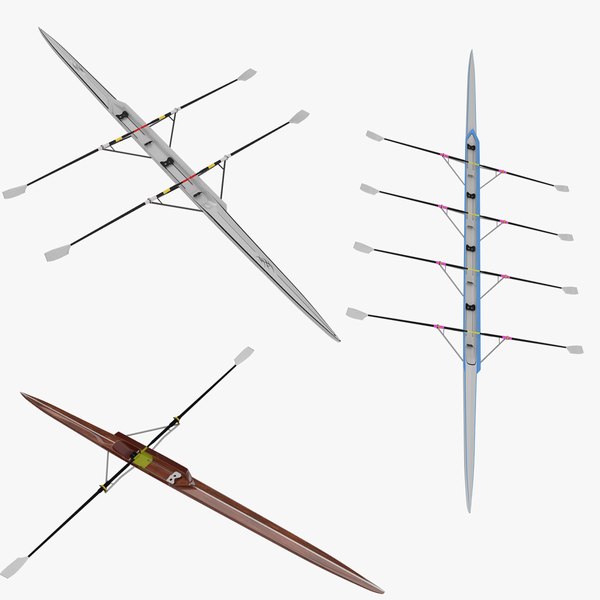 3D model single scull rowing boat - TurboSquid 1387635