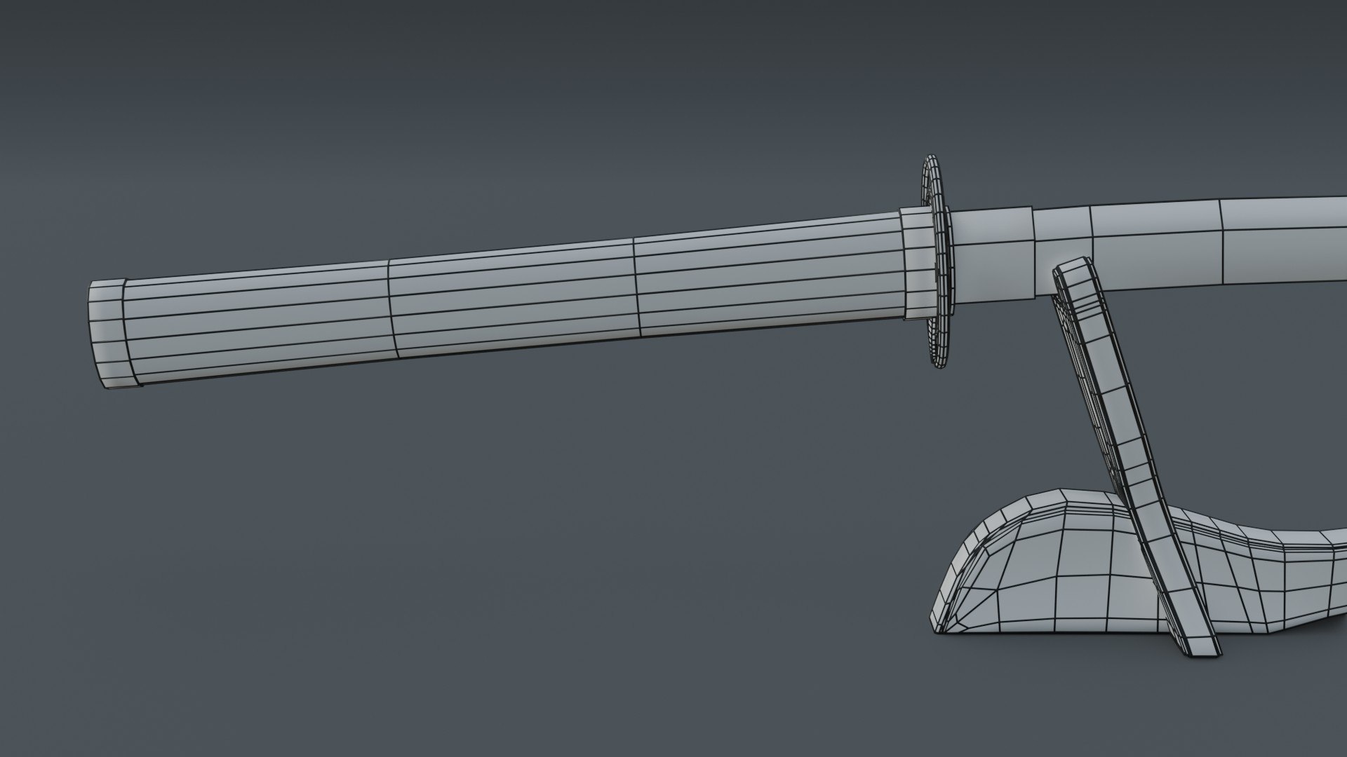 Katana With Rack Weathered 3D Model - TurboSquid 2191237